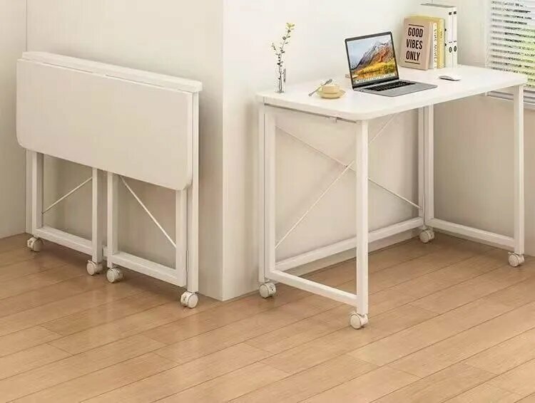 Стол-книжка, раскладной, ЛДСП, прямоугольный, белый, 80x41x75 см