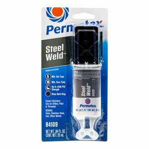 Клей эпоксидный двухкомпонентный серый 25г шприц PERMATEX