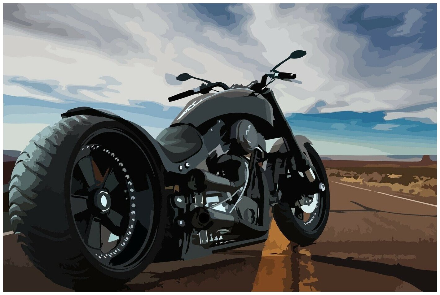 Картина по номерам на холсте спорт мотоциклы - 514