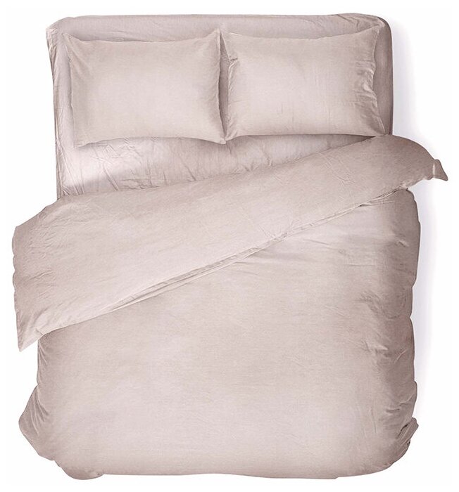 Двуспальный пододеяльник Absolut 180х215см Praline, меланж