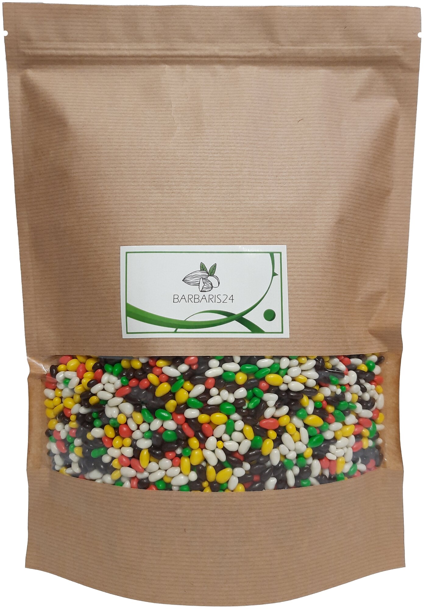 Миндаль в разноцветной глазури BARBARIS24 1кг.