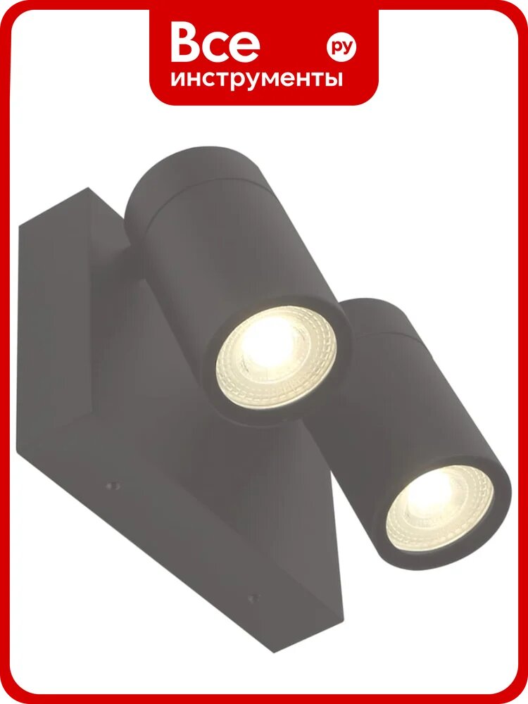 Фасадный светильник General Lighting Systems Астрал GWL-2MR16-GU10-R-IP65 лампы 2 MR16 GU10 IP65 графит 662743