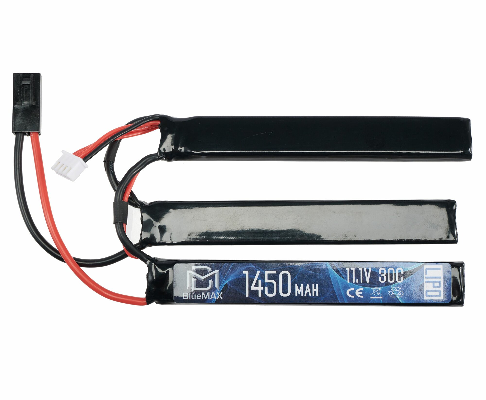Аккумулятор BlueMax Li-Po 11.1V 1450mAh 30C Triple 3x (7.2x16.3x115 мм, Mini Tamiya)