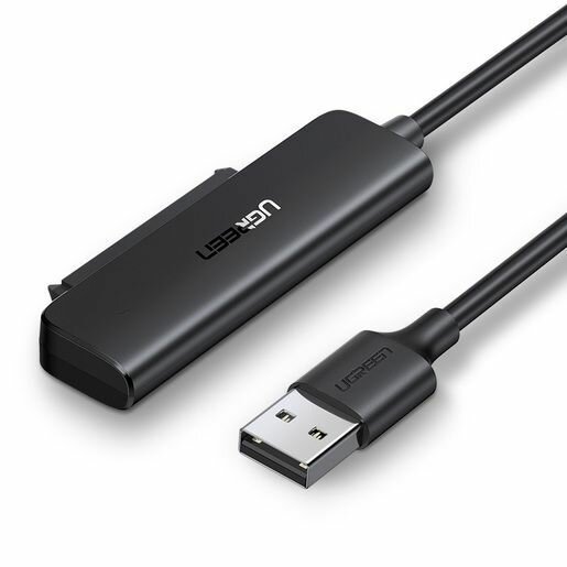 Конвертер UGREEN CM321 (70609) USB-A to 2.5-Inch SATA Converter. Длина 50 см. Цвет: черный.