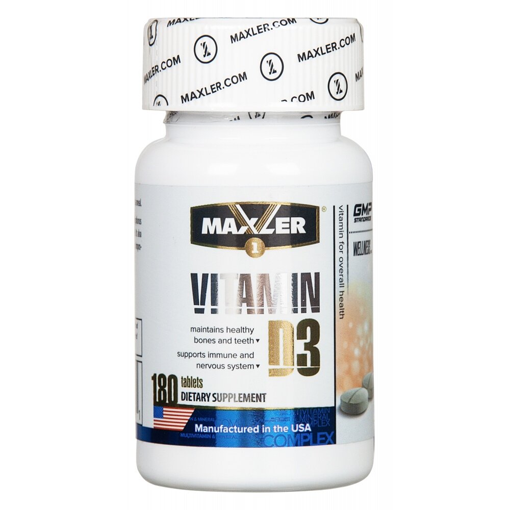 Maxler USA Vitamin D3, 180 таблеток