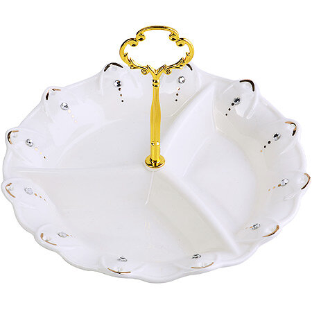 Менажница 3 отдел, 22 см, фарфор LR 60020 KSMB-60020