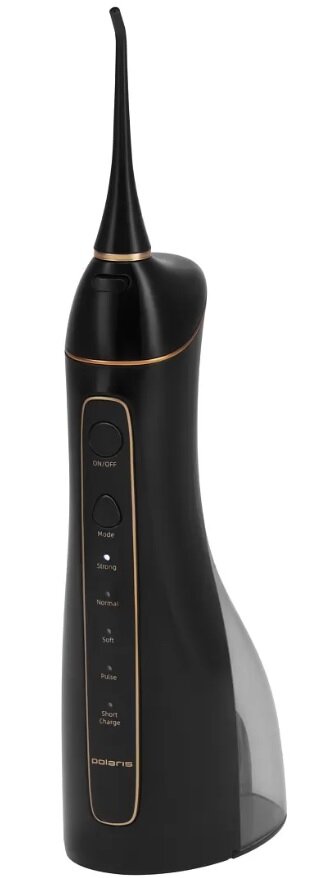 Ирригатор для полости рта Polaris PWF 0201 черный, беспроводной, 5 режимов