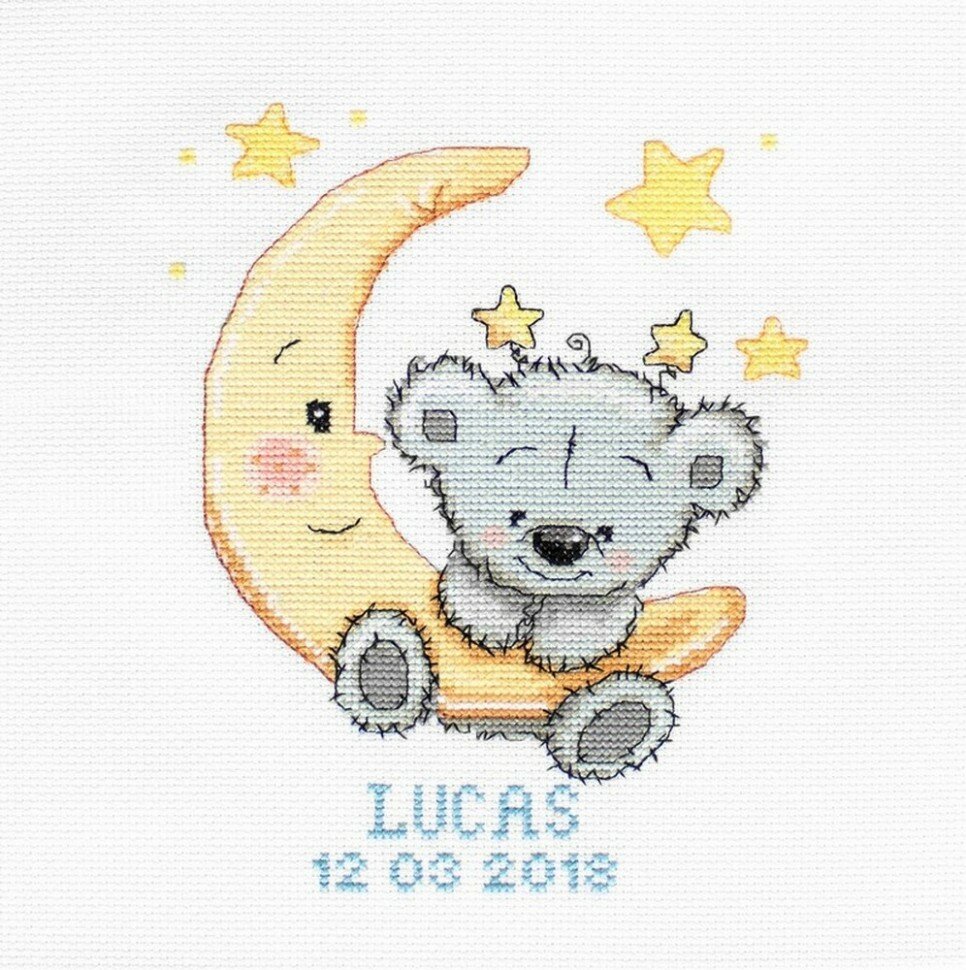 Набор для вышивания Luca-S #B1146 Медвежонок, Счетный крест, 13 x 16.5 см