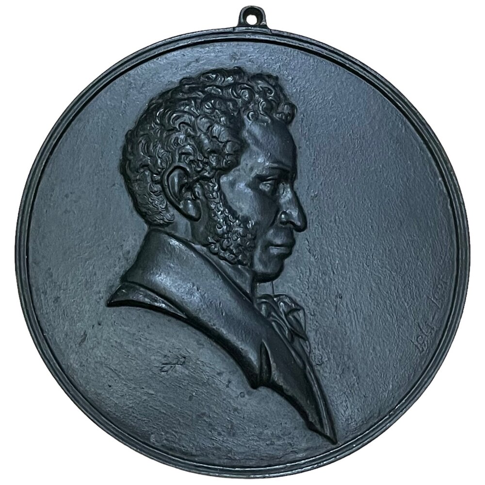 Чугунное настенное панно "Барельеф Пушкина А. С." 1954 г. Автор Мограчев С. З. Касли, СССР (2)