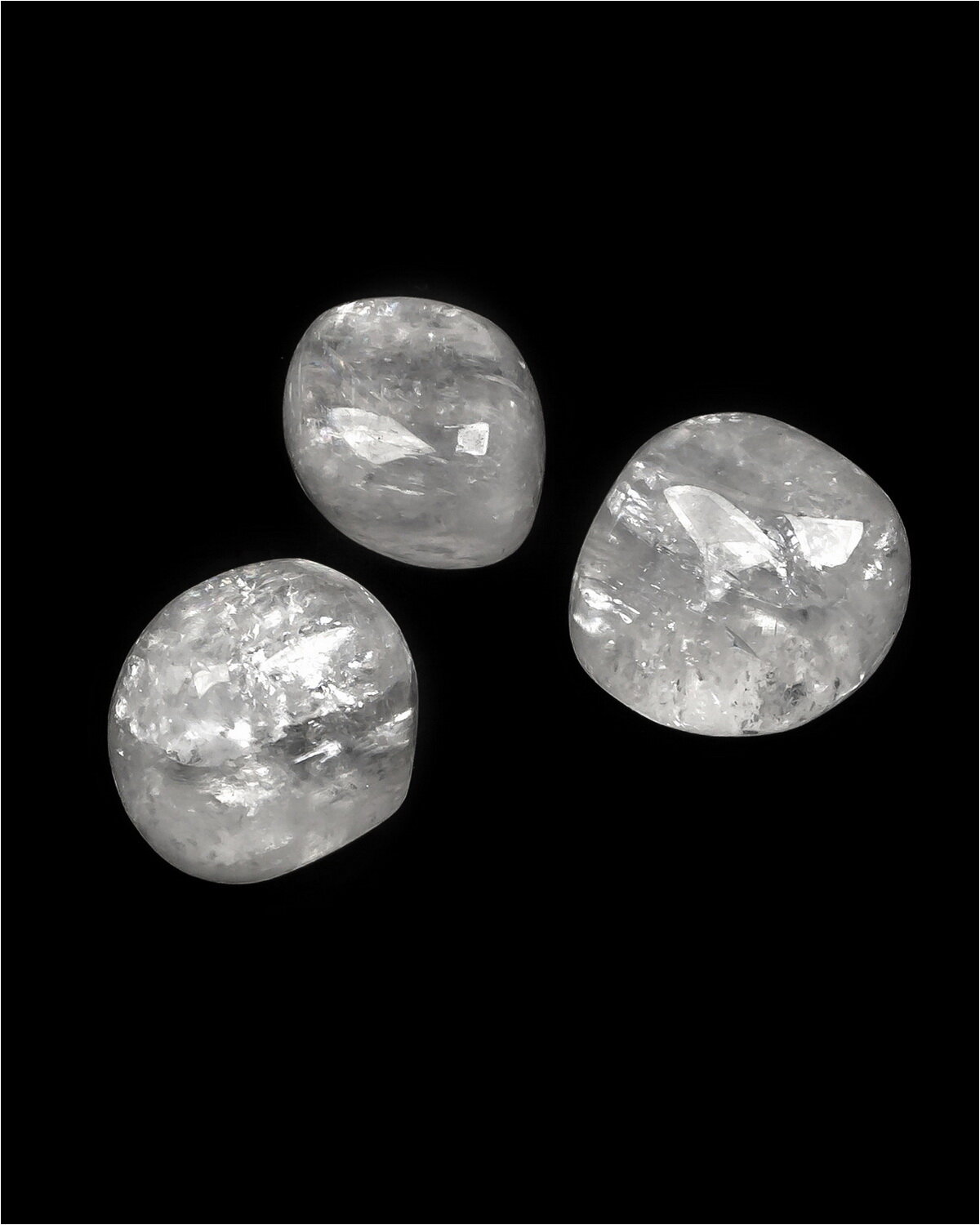 Камень Кальцит белый L, 3 шт. , натуральный минерал в коллекцию.