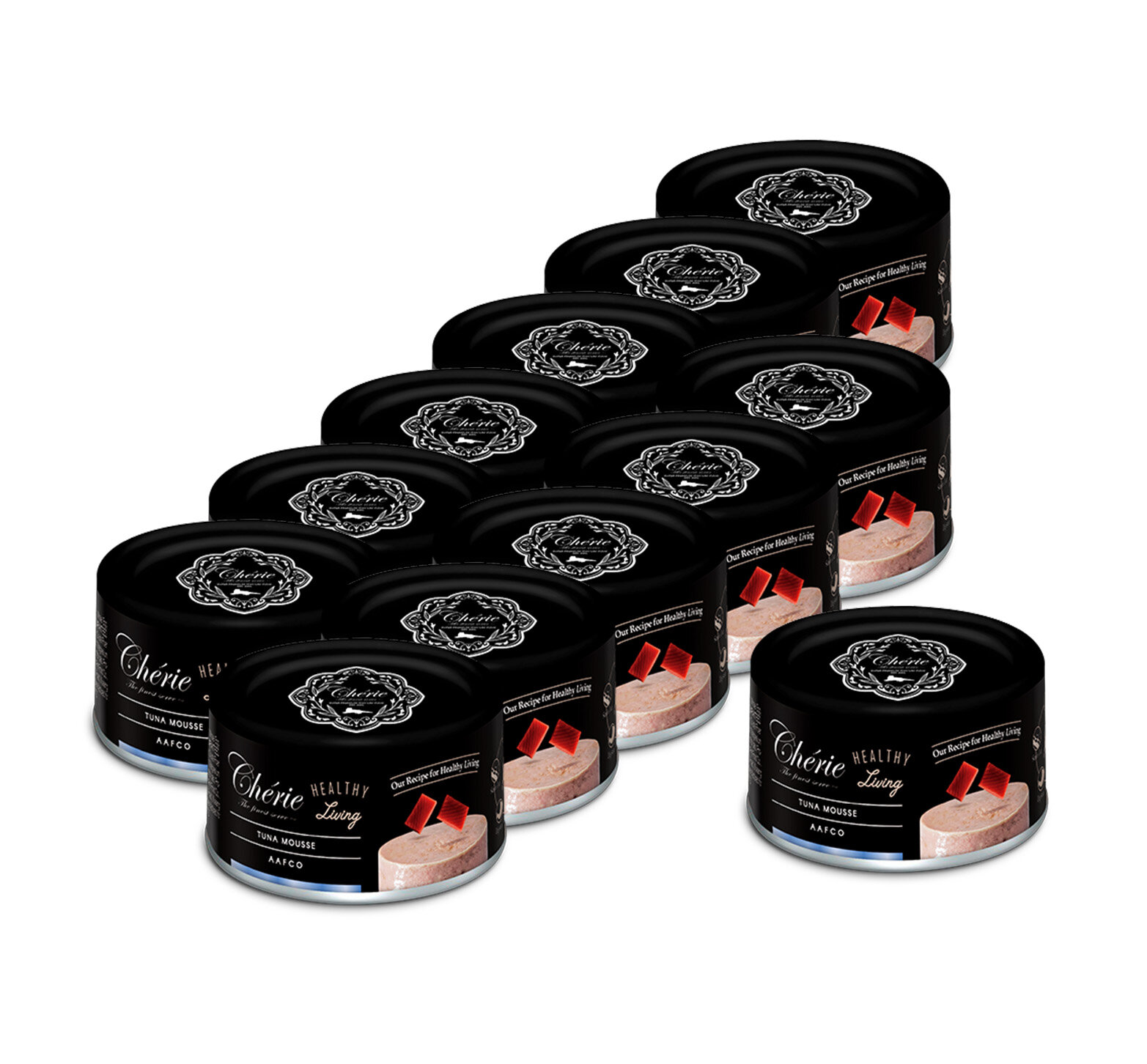 Pettric Cherie Healthy Living влажный корм для взрослых кошек мусс из тунца, в консервах - 80 г x 12 шт.