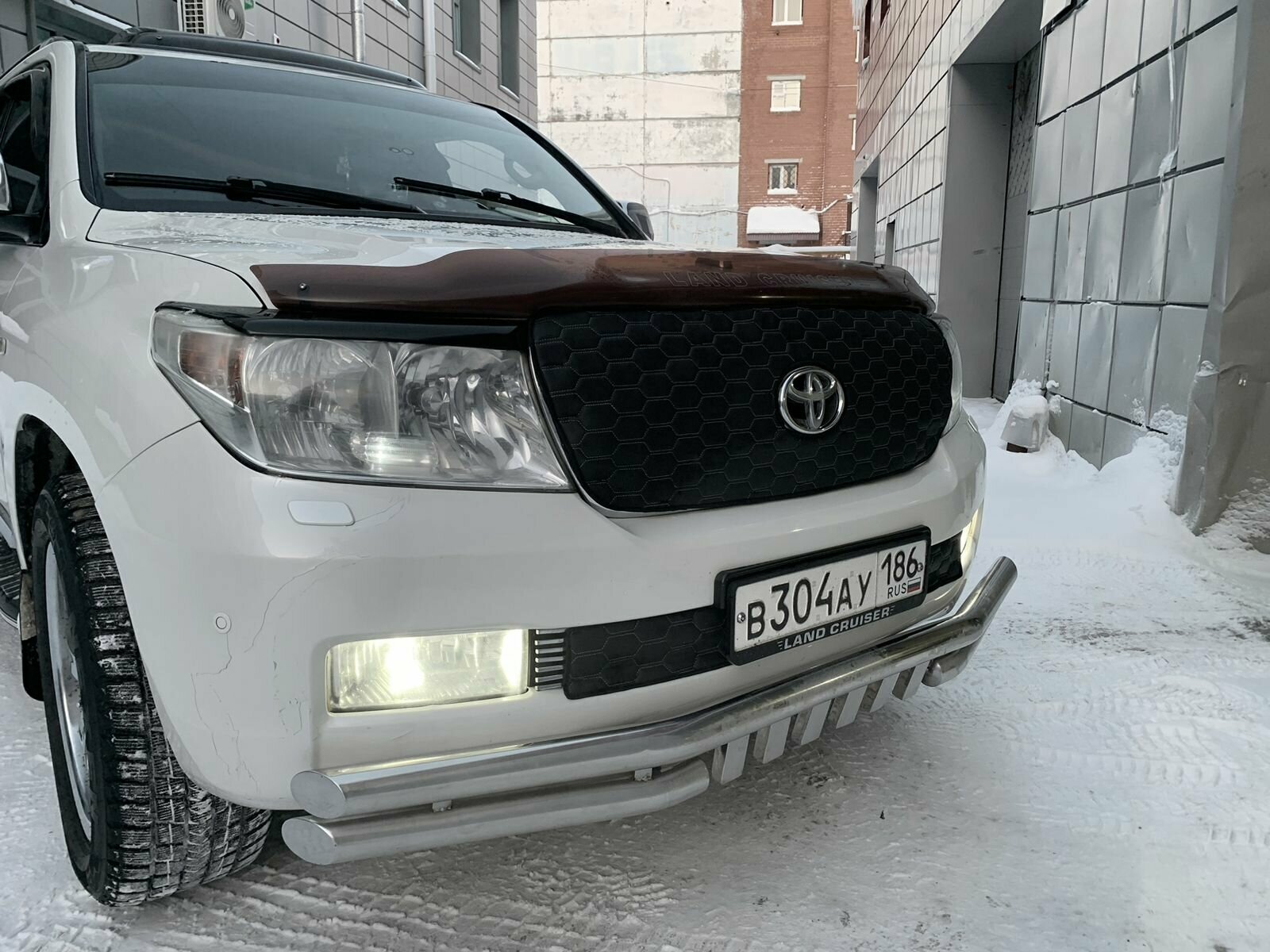 Утеплитель радиатора для Toyota Land Cruiser 200 Тойота Ленд Крузер (2007-2012) без камеры