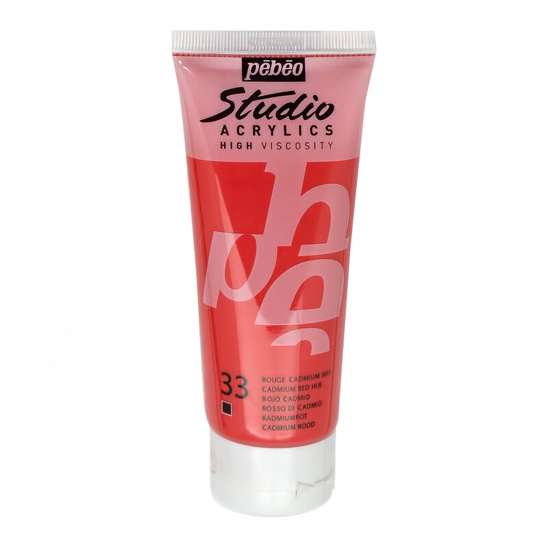 Краска акриловая "PEBEO" Studio Acrylics 100 мл 831-033 кадмий красный