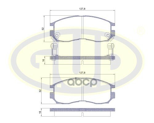 Колодки ПЕР CHRYSLER SEBRING. MIT ECLIPSE II 95- ECO-LINE шт. G.U.D арт. GBP880160