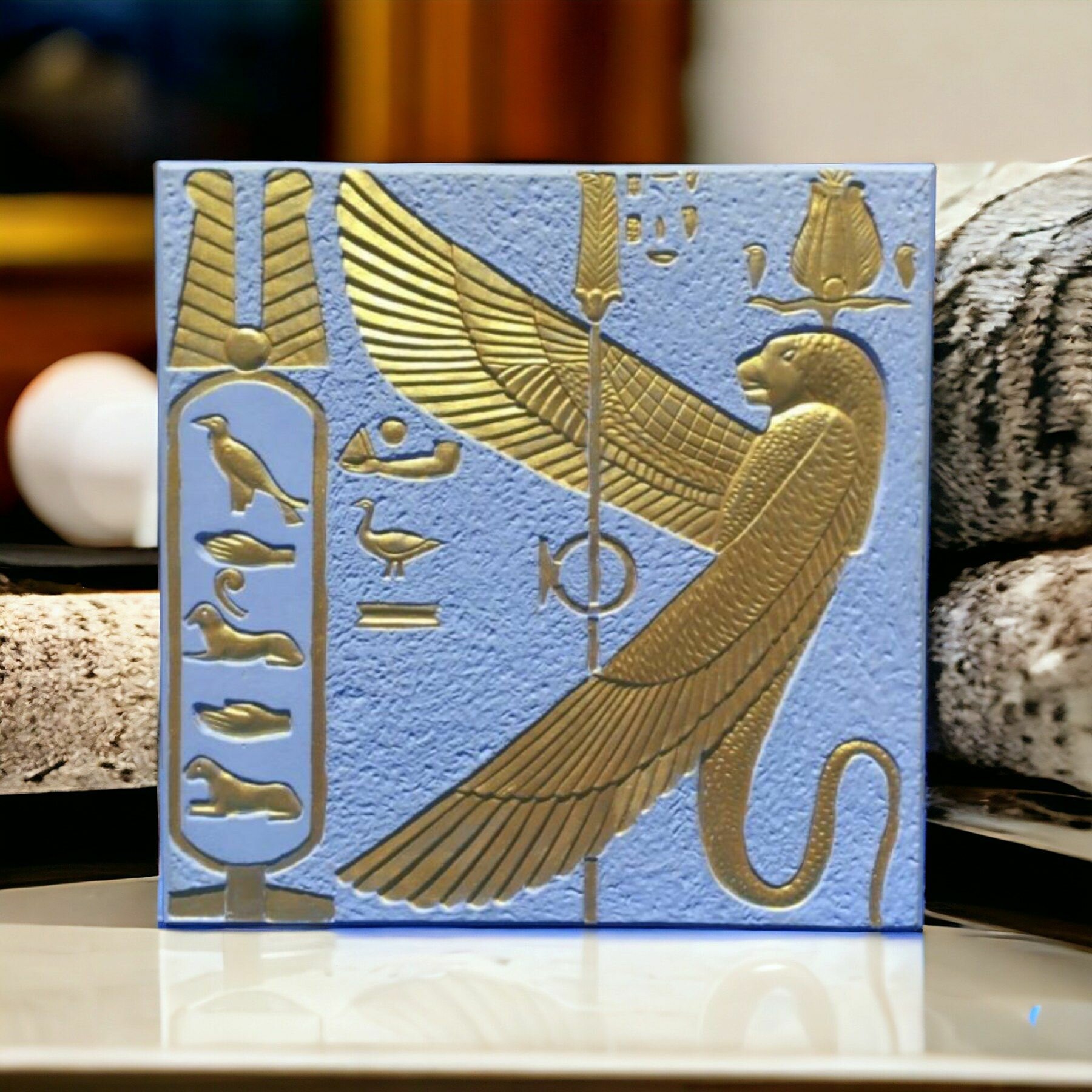 Панель 3D на стену Древний Египет Птица, панно . Декор для дома, офиса, для интерьера. Оформление пространства и дизайн помещений.