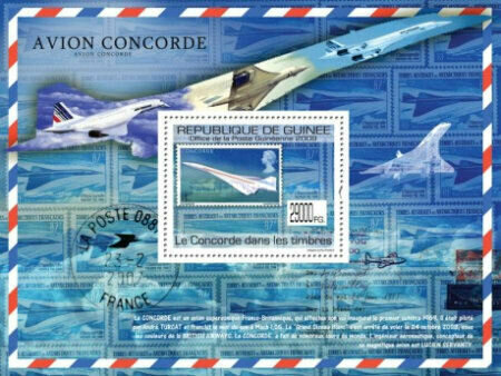Почтовые марки Гвинея 2009г. "Самолеты - Конкорд" Самолеты MNH