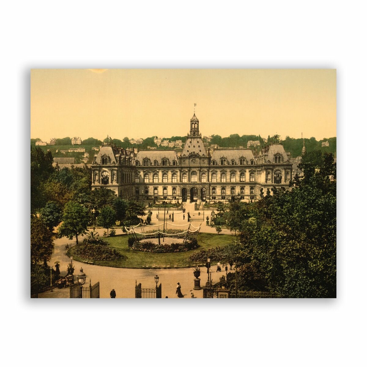 Постер, плакат на бумаге / Hotel de ville, Havre, France / Размер 80 x 106 см