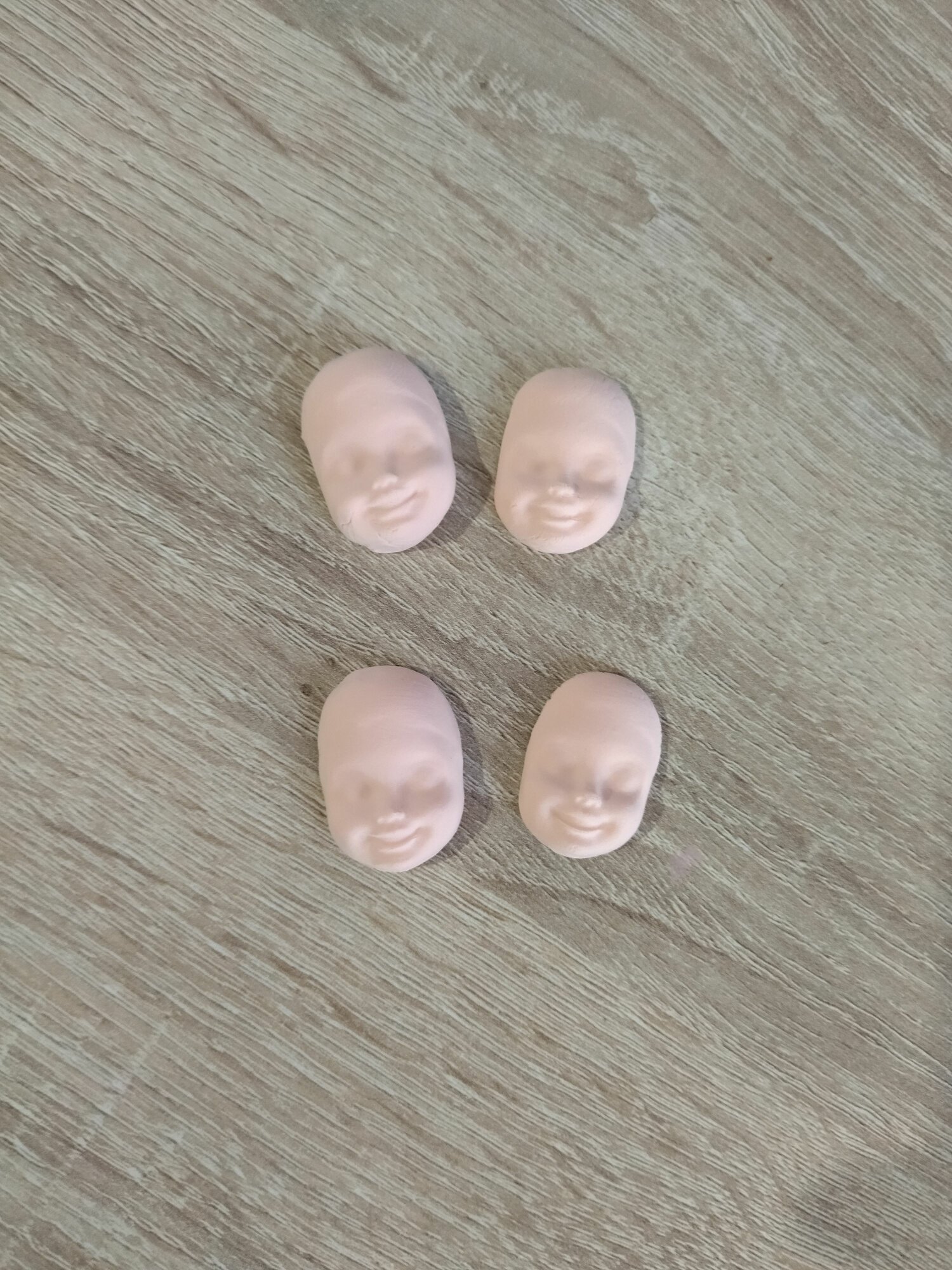 Набор лиц для ватной игрушки, кукол, малыш, карапуз, озорник, мальчик, девочка - 4 шт.