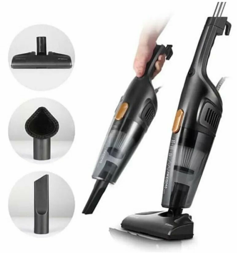 Пылесос Deerma DX115C, ручной, 600Вт, 1.2л, 5м шнур, сухая уборка