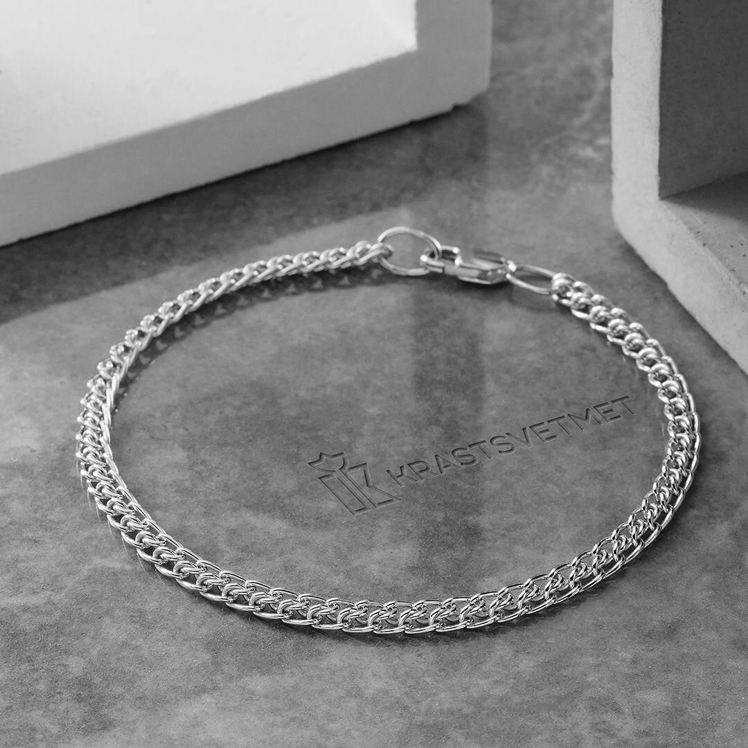 Браслет, серебро, 925 проба, родирование