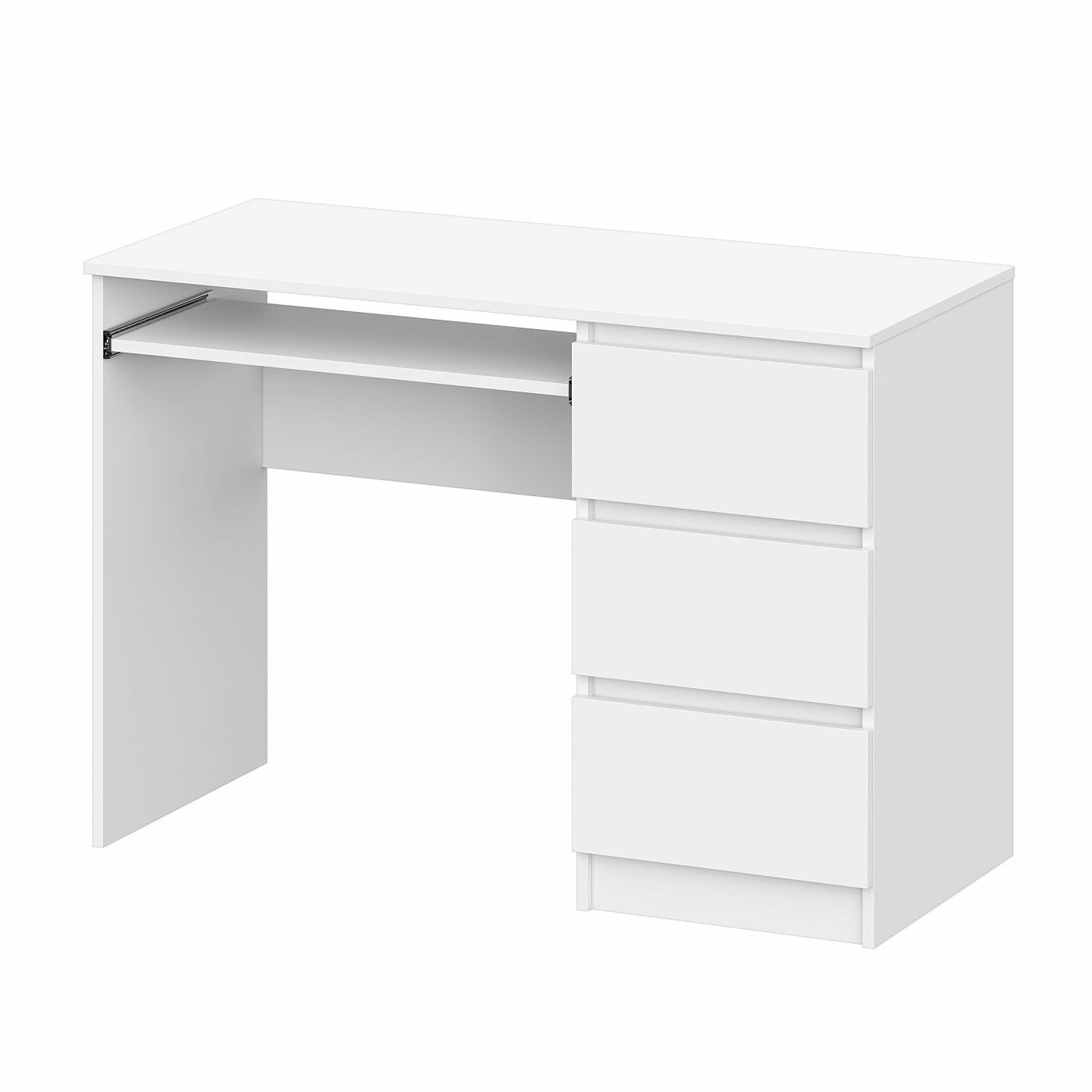 Стол письменный Ницца, с 3 ящиками от Астрид-Мебель, 113х50х78 см, цвет Белый