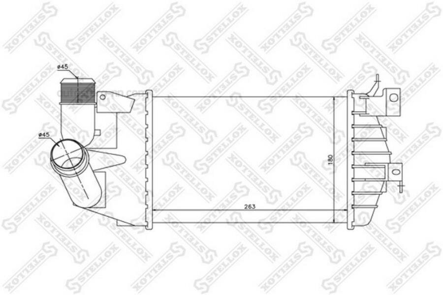 STELLOX 1040234SX интеркулер!\ Opel Astra H 1.3-1.9CDTI 04>