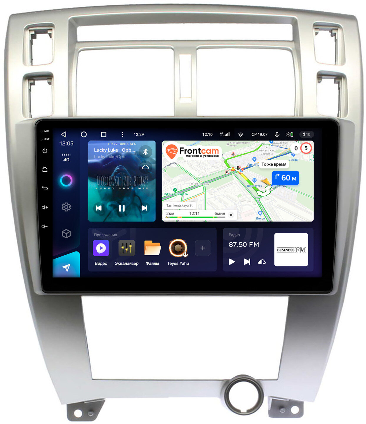 Штатная магнитола Hyundai Tucson 2004-2010 (серебряная) Teyes CC3 4/32 10" RM-10-HY166T Android 10 (4G-SIM, DSP, QLed)