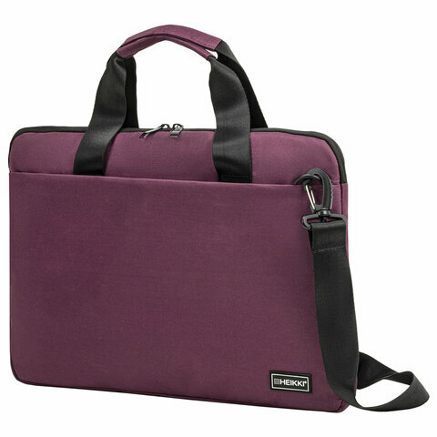 Сумка портфель HEIKKI PERSPECTIVE (хейки) с отделением для ноутбука 15.6", бордовая, 28х39х3 см, 272596