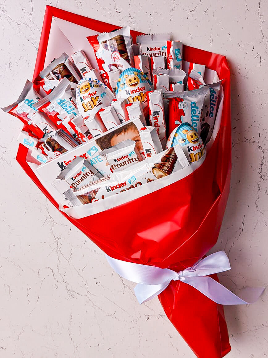 Букет из шоколада Eat it Bouquet "Киндер", для ребенка, съедобные ингредиенты