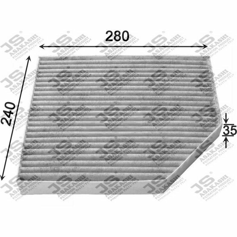 Фильтр салонный для автомобиля Porsche, JS ASAKASHI AC0172C (1 шт.)