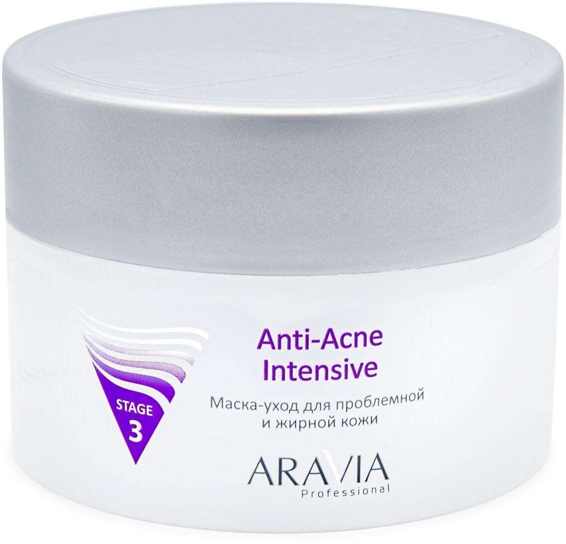 Маска-уход для проблемной и жирной кожи лица Aravia professional Anti-Acne Intensive, 150 мл .