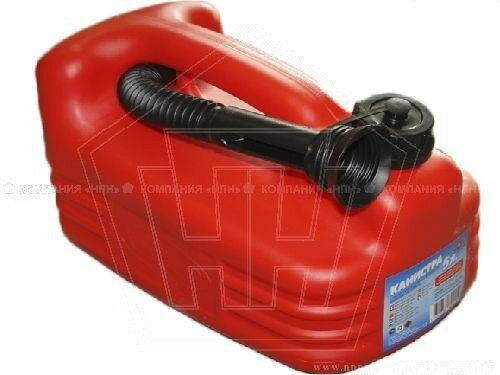 Канистра 5 л. пластиковая для горючего и масел с заливным устройством мамонт (5209)