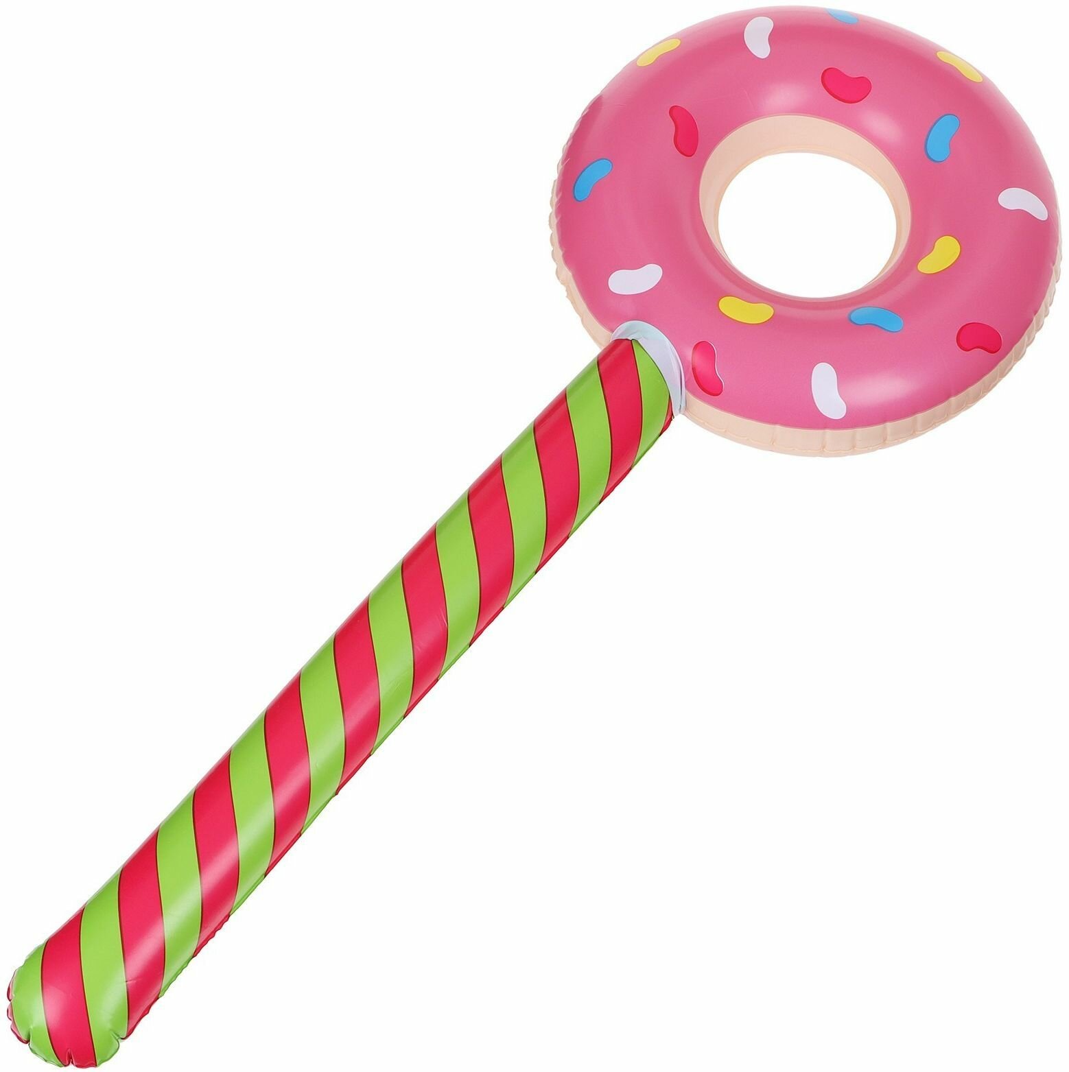 Детская надувная игрушка "Пончики", для плавания и купания, игр в воде, на суше и в бассейне, d 30 см, длина 80 cм, цвета микс