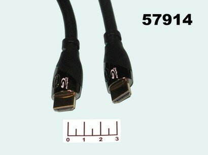 Шнур HDMI-HDMI 5м gold металл (фильтр) Dayton Blu-Ray v1.4B (7-1009)