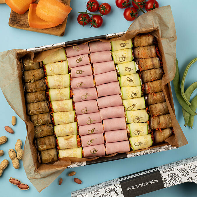 Бокс рулетиков премиум #1 Ассорти для фуршета