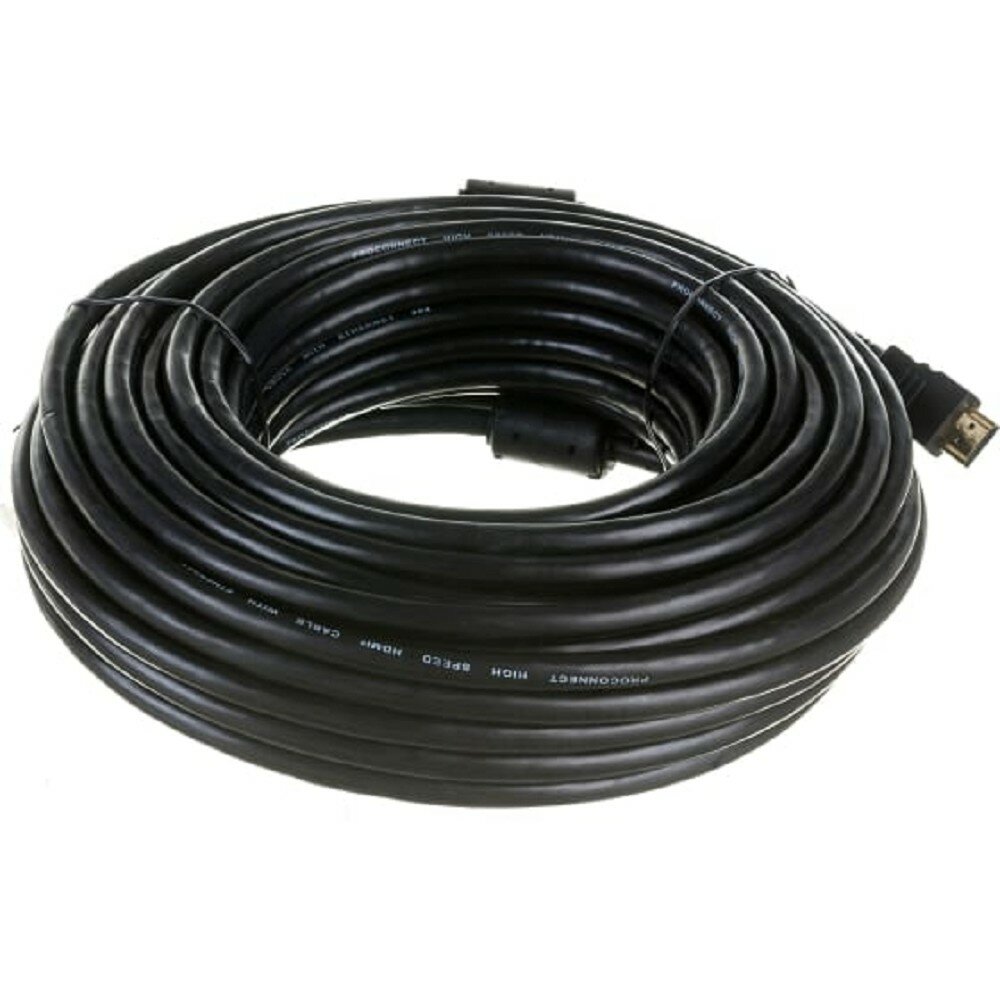 Proconnect Кабели 17-6110-6 Кабель HDMI - HDMI 2.0, 20м, Gold Zip Lock пакет