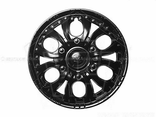 Колпаки декоративные (на пруж.) r-15 "pilot" черный глянец (к-т 2 шт) (ак1430)