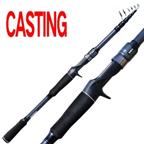 GHOTDA Телескопическая удочка из углеродного волокна 1,8-2,1 м 8-18 г Casting Rod, 1,8 м