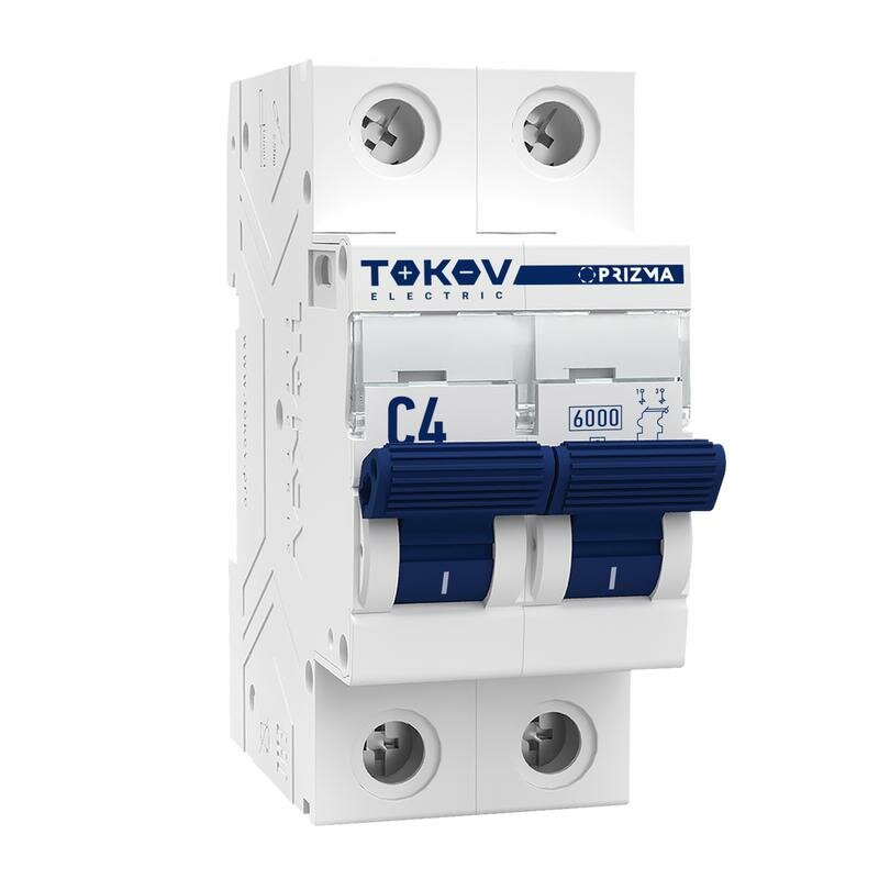 Выключатель автоматический модульный 2п C 4А 6кА PRIZMA TOKOV ELECTRIC TKE-PZ60-MCBI-2-4-C-2 шт