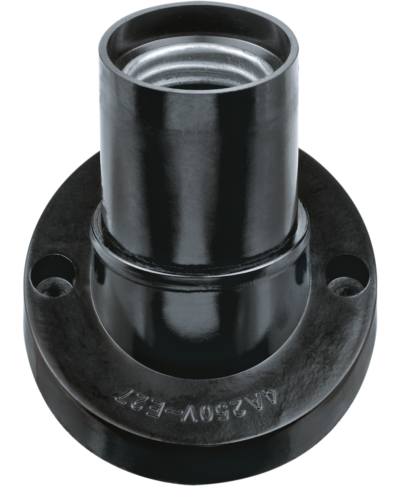 Патрон для лампы Navigator / Навигатор NLH-BL-W1-Е27 настенный наклонный, карболит черный, Е27, 71607 / электрооборудование