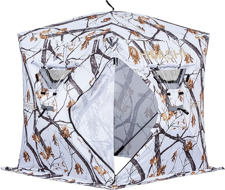 Зимняя палатка куб HIGASHI Winter Camo Comfort Solo до -25, двухместная
