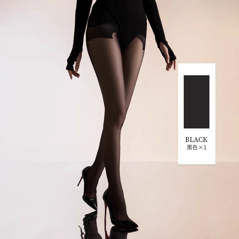 Бесшовные черные чулки Bonas для женщин, тонкие, устойчивые к зацепкам, ультратонкие бесшовные сексуальные чулки, не скользящие колготки