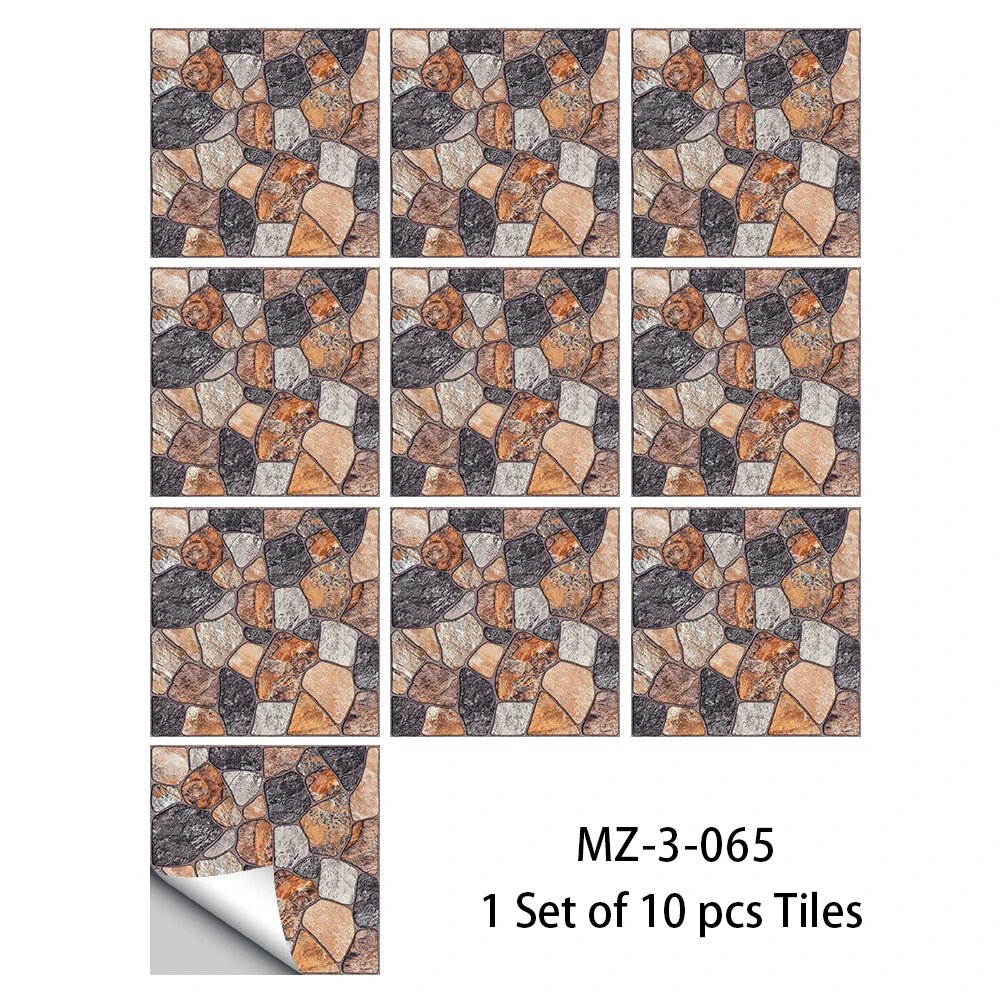 10 шт./компл, матовая плитка в стиле ретро, наклейка на пол, талия, украшение для рабочего стола, наклейки на стены, самоклеящиеся маслостойкие обои из ПВХ