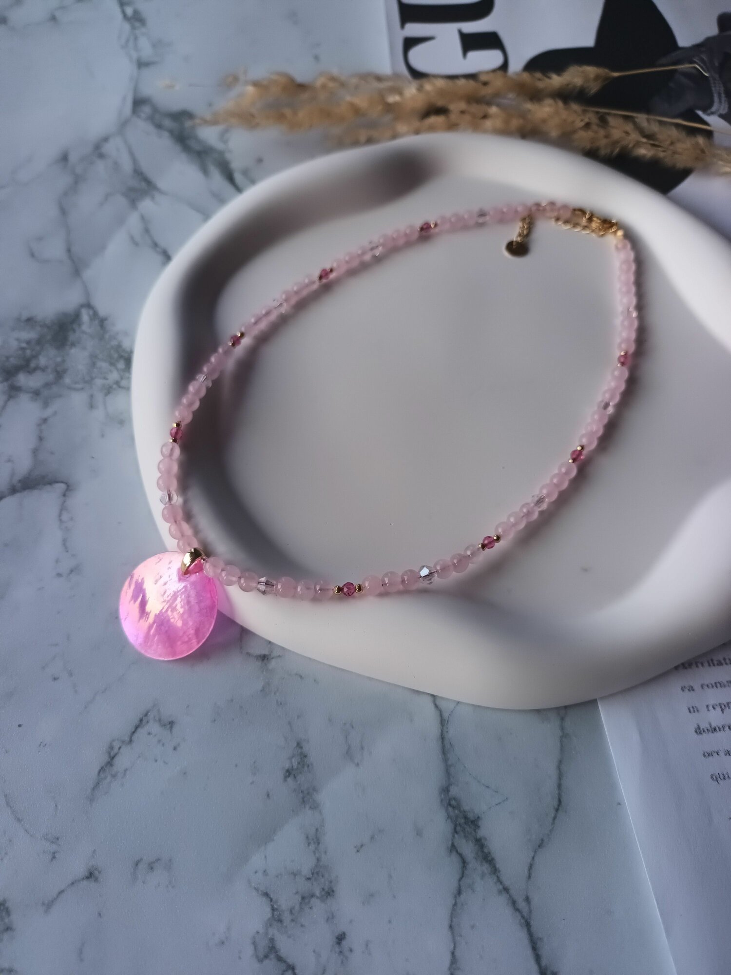 Колье, перламутр, ракушка