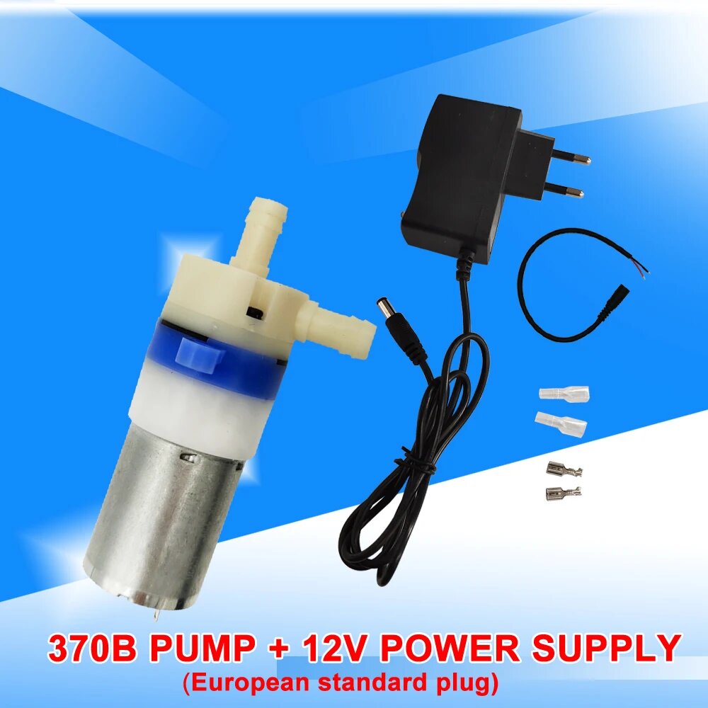 БRINGSMART 12В микро насос для воды 0,7-1,2 л/мин ЕС, B pump n EU adapter