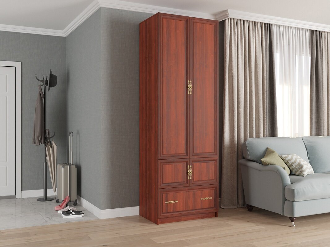 Шкаф распашной МебельЛэнд24 Карлос - 044 80x54x236 четырехдверный с 1 ящиком