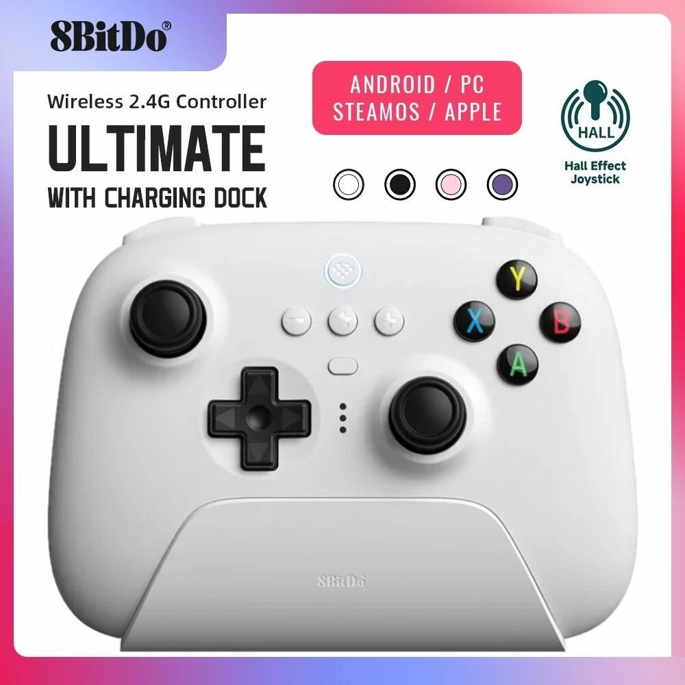 8bitdo Новый Ultimate 2,4G беспроводной, джойстик с эффектом Холла обновление, игровой контроллер для ПК, Windows Steam Deck, Android , iPhone