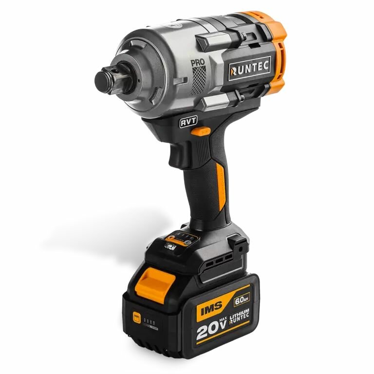 Гайковерт ударный аккумуляторный RUNTEC PRO 3/4", 20В, 2*6Ач, 1600Нм RT-IW1600