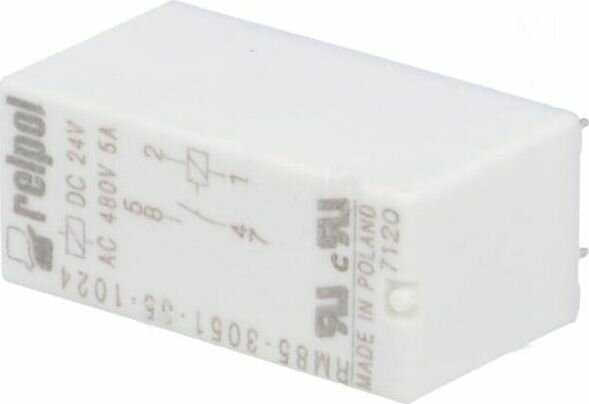 Реле RELPOL RM85-3051-35-1024 Реле электромагнитное SPST-NO Uобмотки 24ВDC 5A/480ВAC IP67 1шт