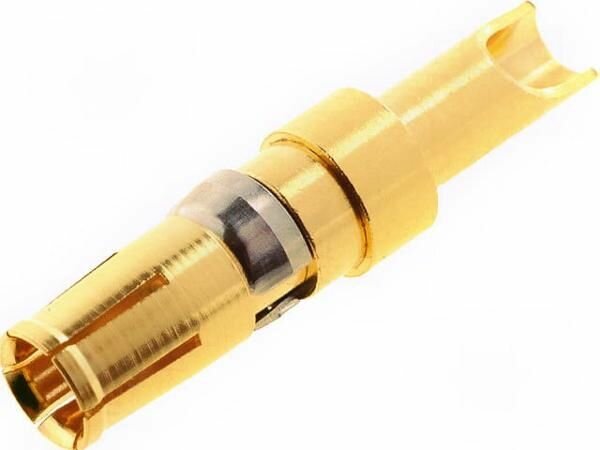 Контакт CONEC 132C10029X "мама" 14AWG-12AWG позолота пайка на провод 20А, 1 шт